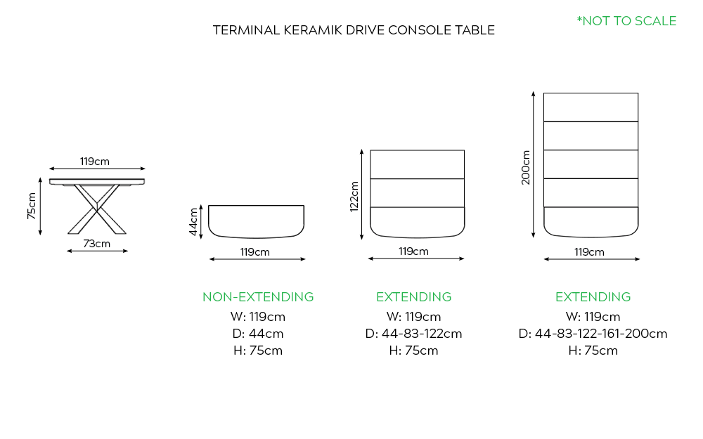 Cattelan Italia Terminal Keramik Drive Console Table